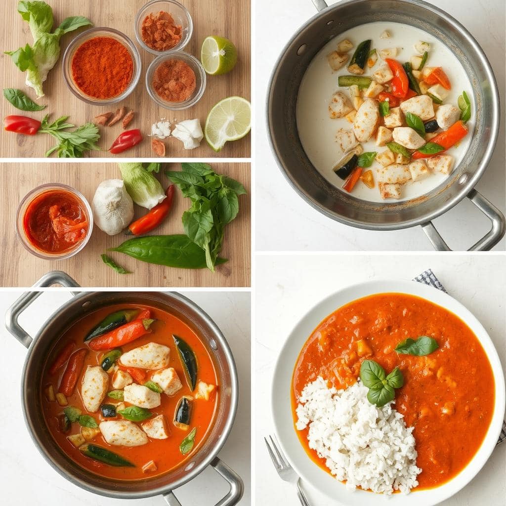 Thai Red Curry Oppskrift: Autentisk Thailandsk Karri Med Kokosmelk og ...