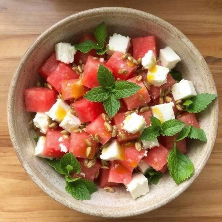 Salat med vannmelon og feta – frisk sommermat - Oppskriftparadiset