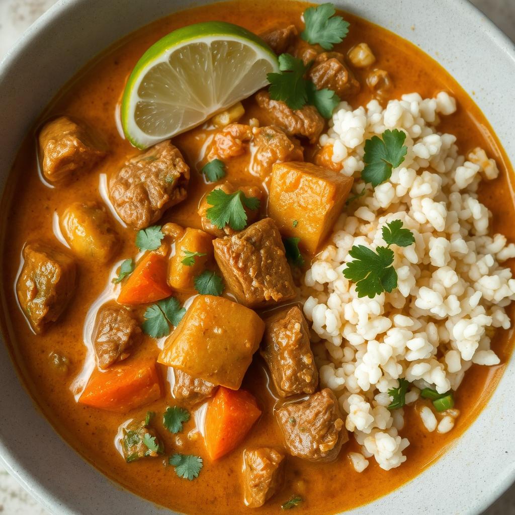Biff i kokos-curry med grønnsaker og krydder – en sunn og smakfull ...