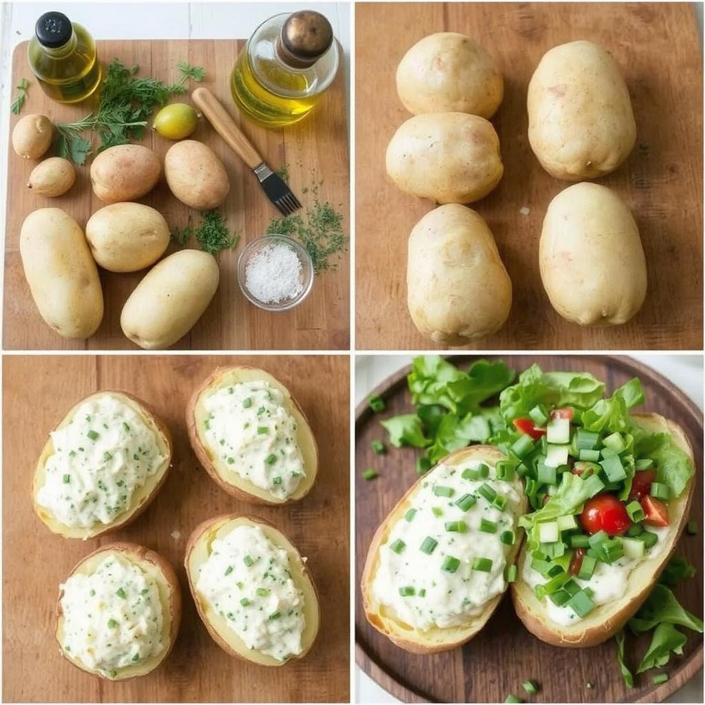 Perfekt bakt potet med kremet fyll og urter – enkel, smakfull og ...