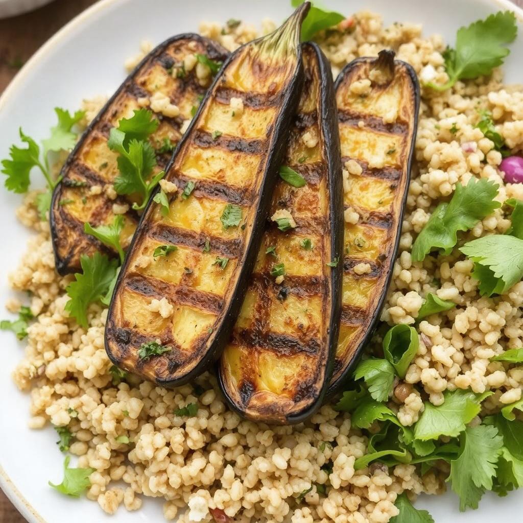 Frisk og smakfull aubergine med sitron- og urtemarinade – en sunn og ...